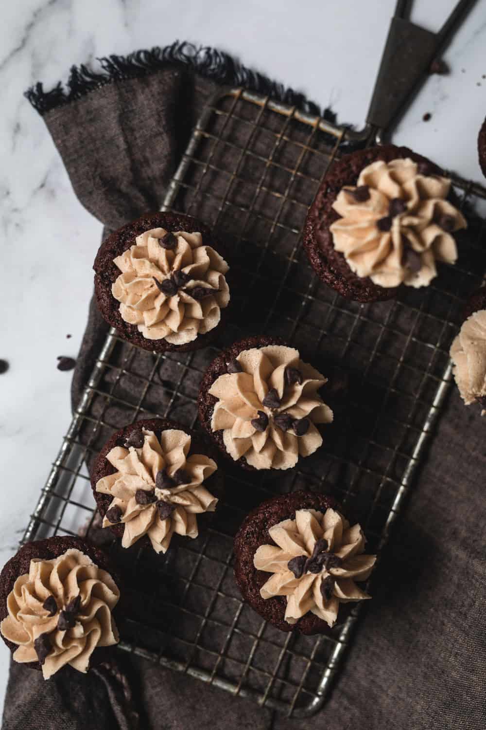 Brownie Bites with Cookie Dough Frosting › Bread Baking Babe
