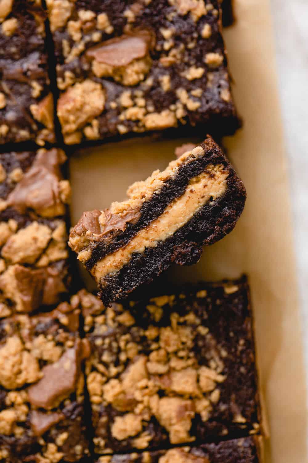Peanut Butter Stuffed Brownies › Bread Baking Babe