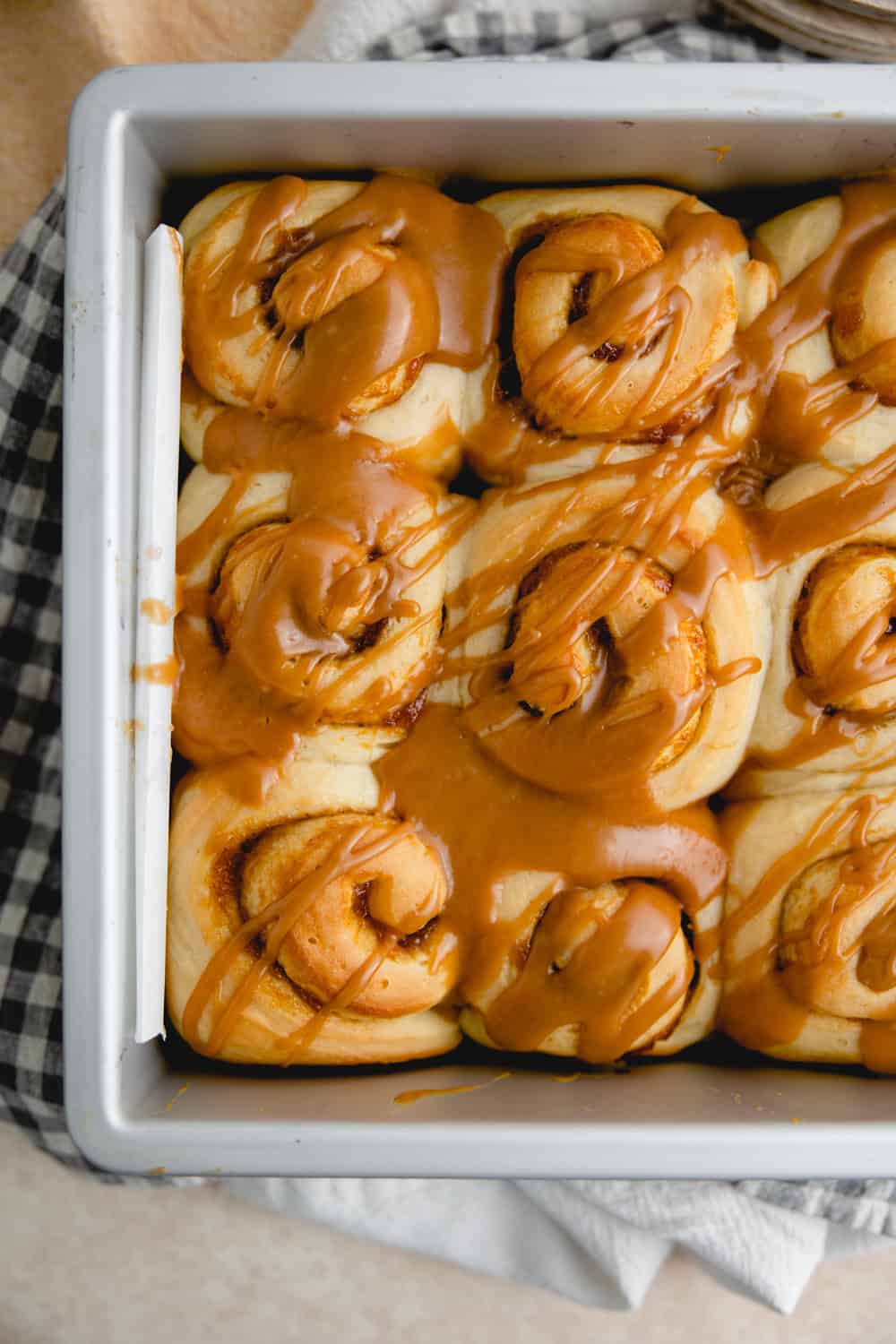 Peach Rolls with Cookie Butter Frosting › Bread Baking Babe