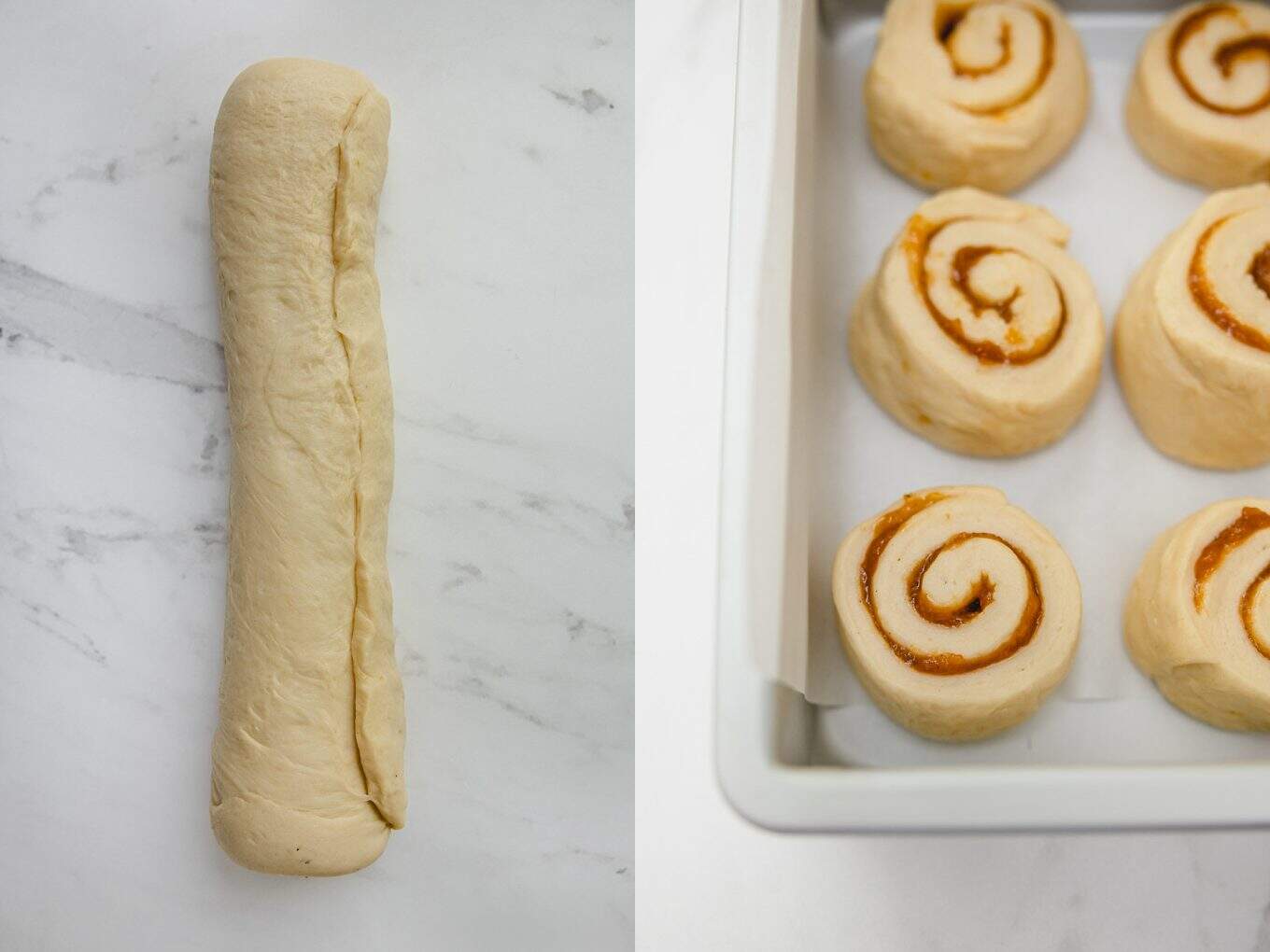 Peach Rolls with Cookie Butter Frosting › Bread Baking Babe