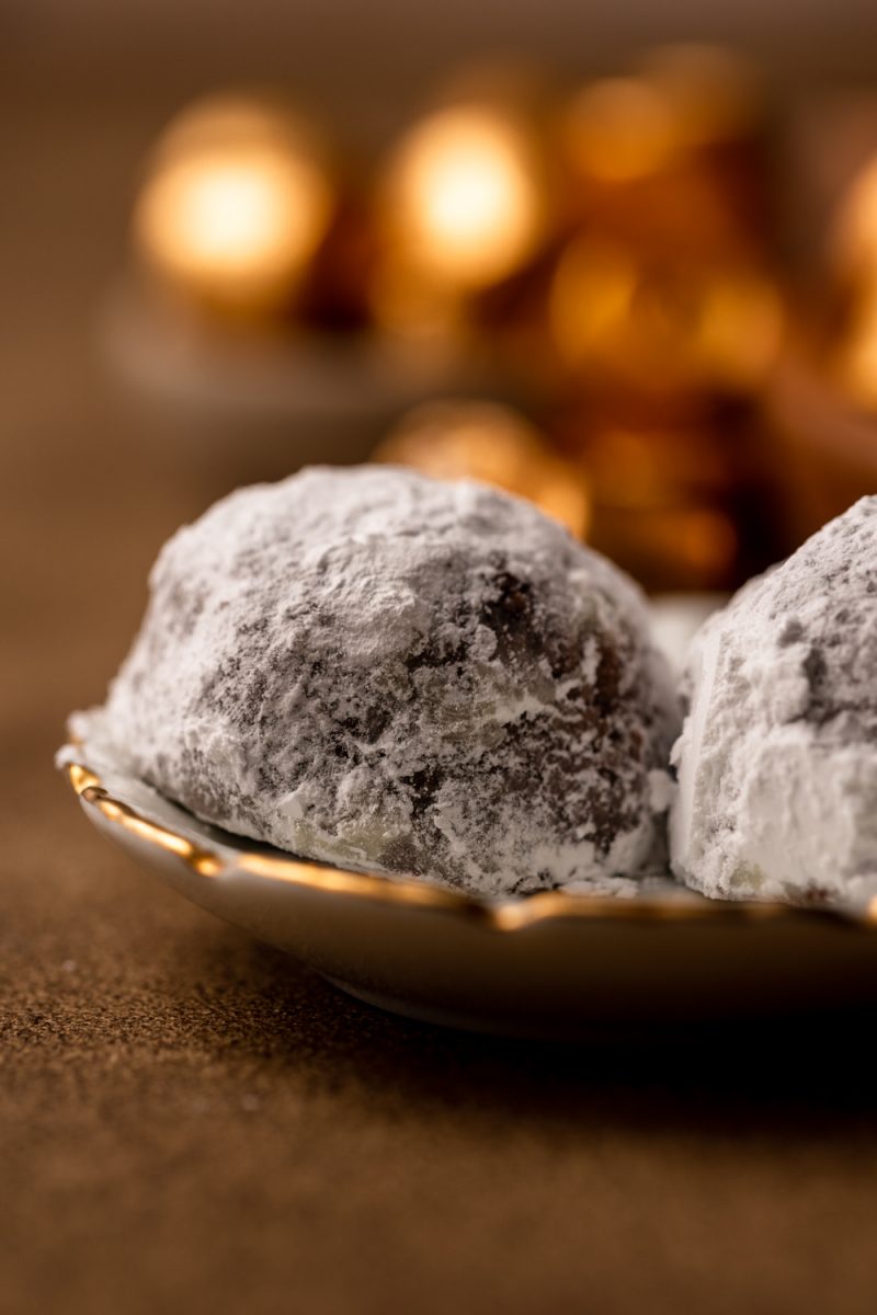 Caramel Chocolate Snowball Cookies › Bread Baking Babe