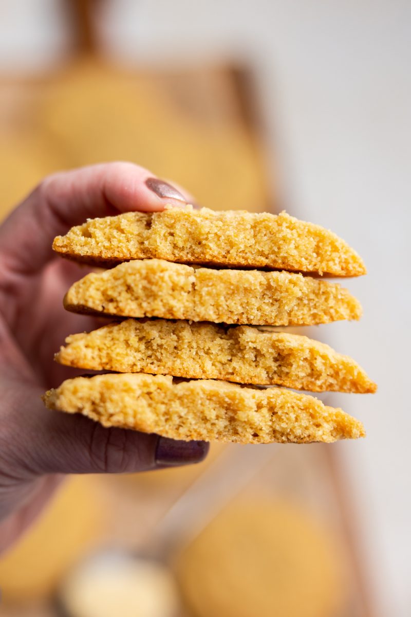 Cornbread Cookies with Cinnamon Buttercream Frosting › Bread Baking Babe