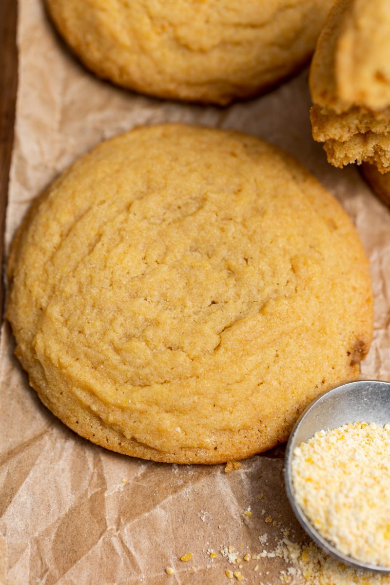 Cornbread Cookies with Cinnamon Buttercream Frosting › Bread Baking Babe