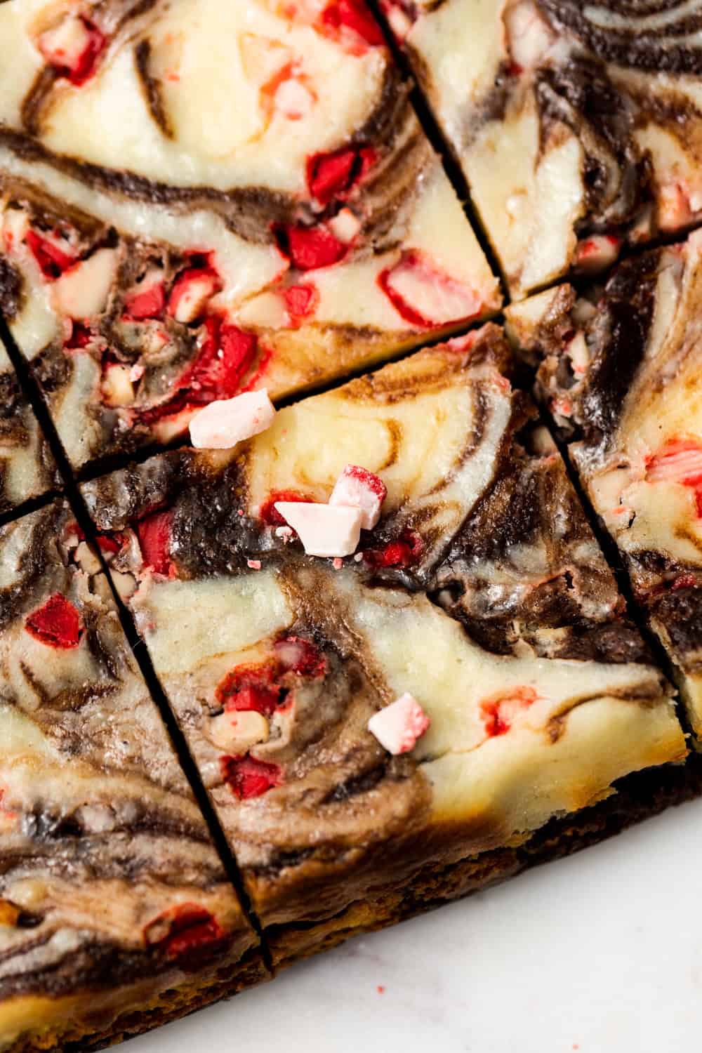 Peppermint Cheesecake Brownies › Bread Baking Babe