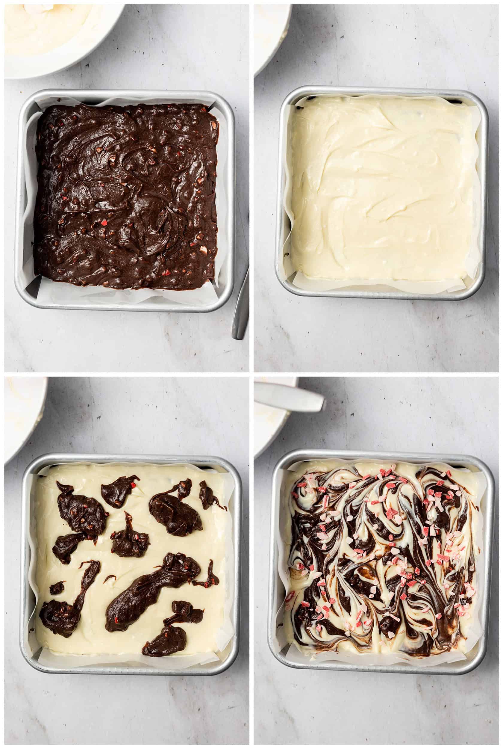 Peppermint Cheesecake Brownies › Bread Baking Babe