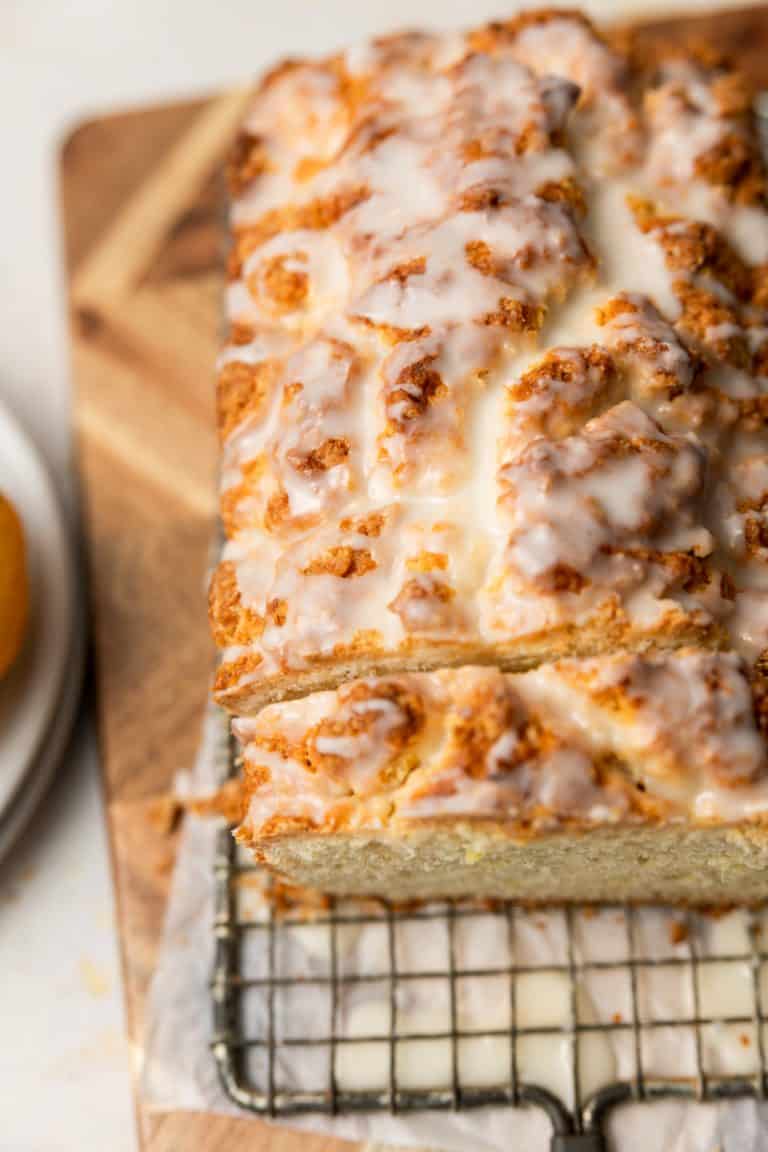 Sweet & Tangy Lemon Scone Loaf › Bread Baking Babe