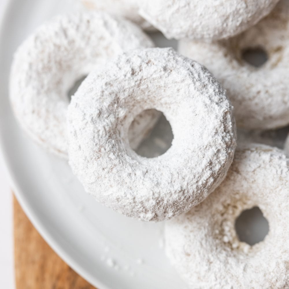 Classic Powdered Donuts › Bread Baking Babe