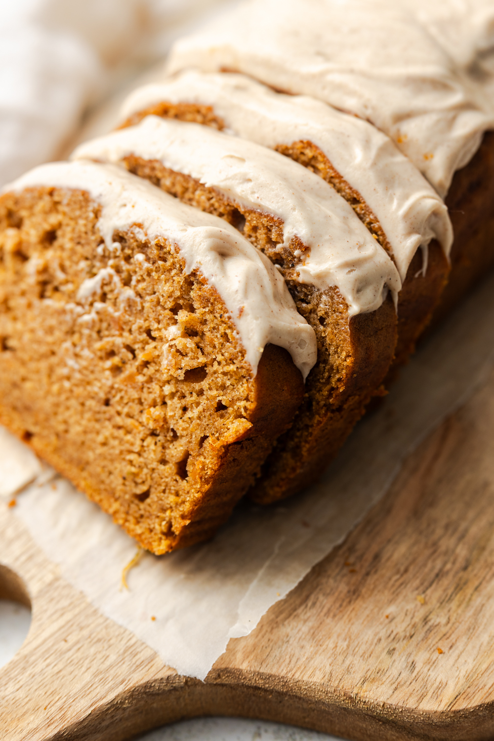 Sweet Potato Loaf with Spiced Cream Cheese Frosting › Bread Baking Babe